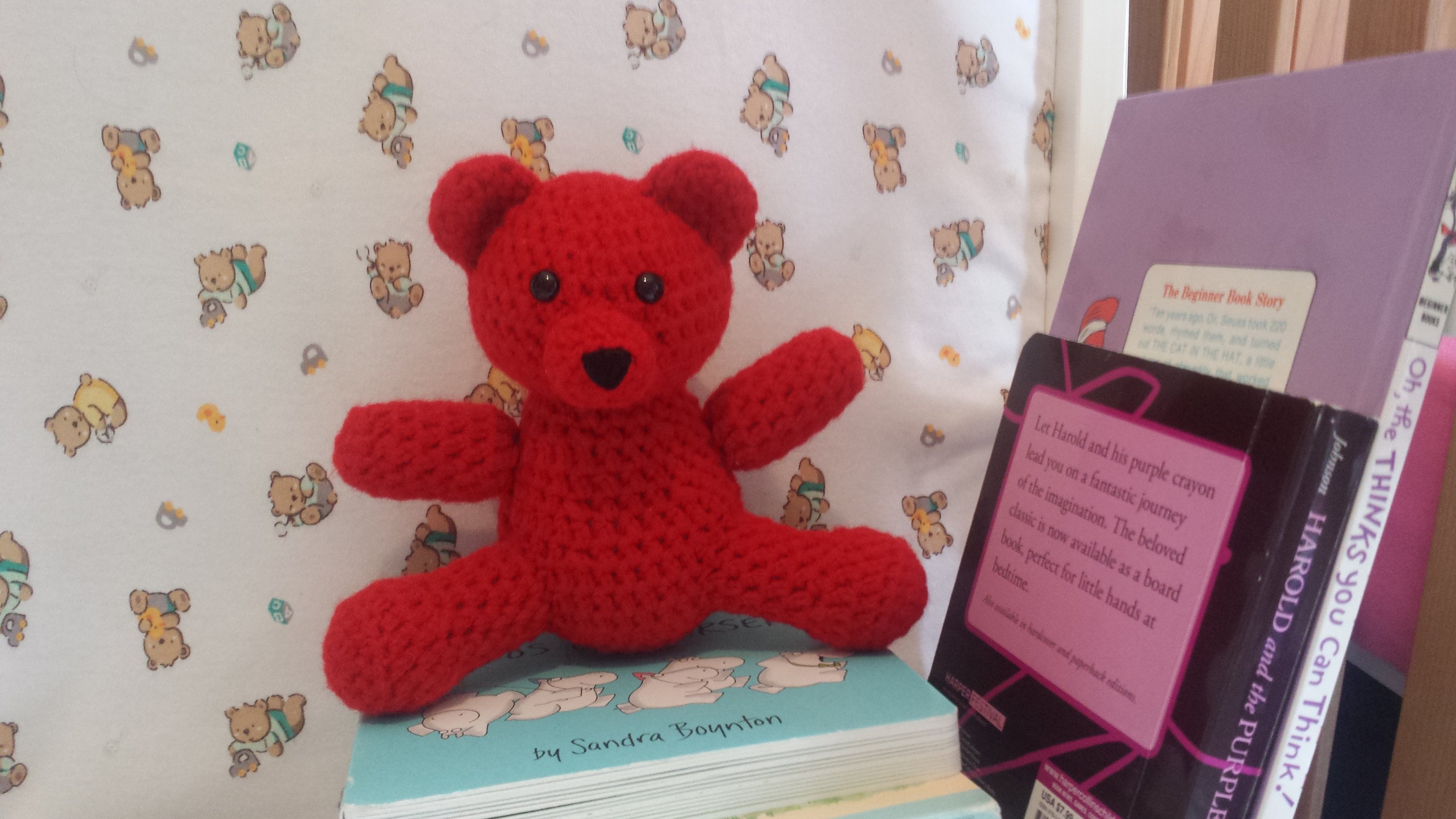 Scarlet Red Crocheted Teddy Bear - Etsy