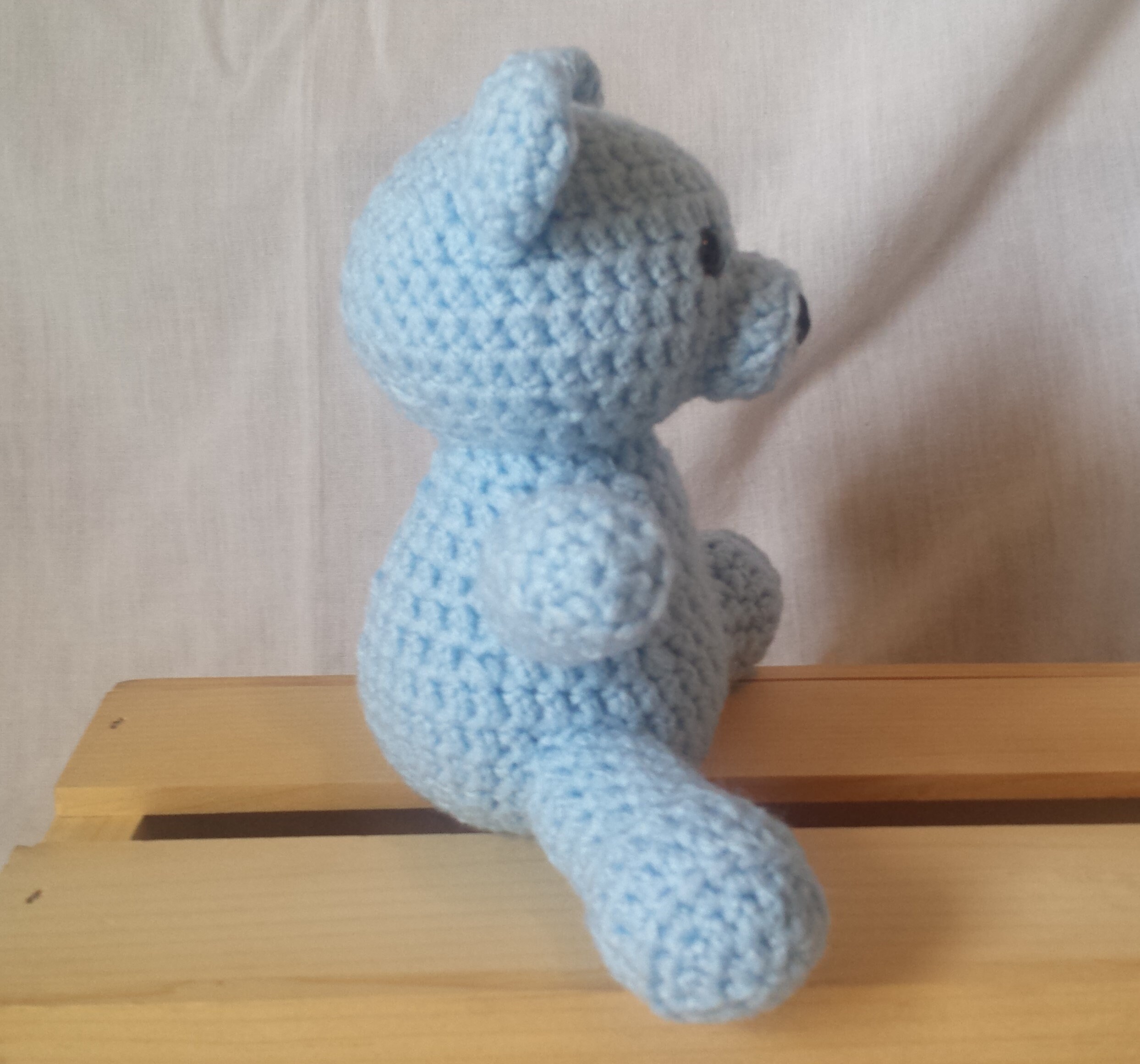 Baby Blue Crocheted Teddy Bear - Etsy