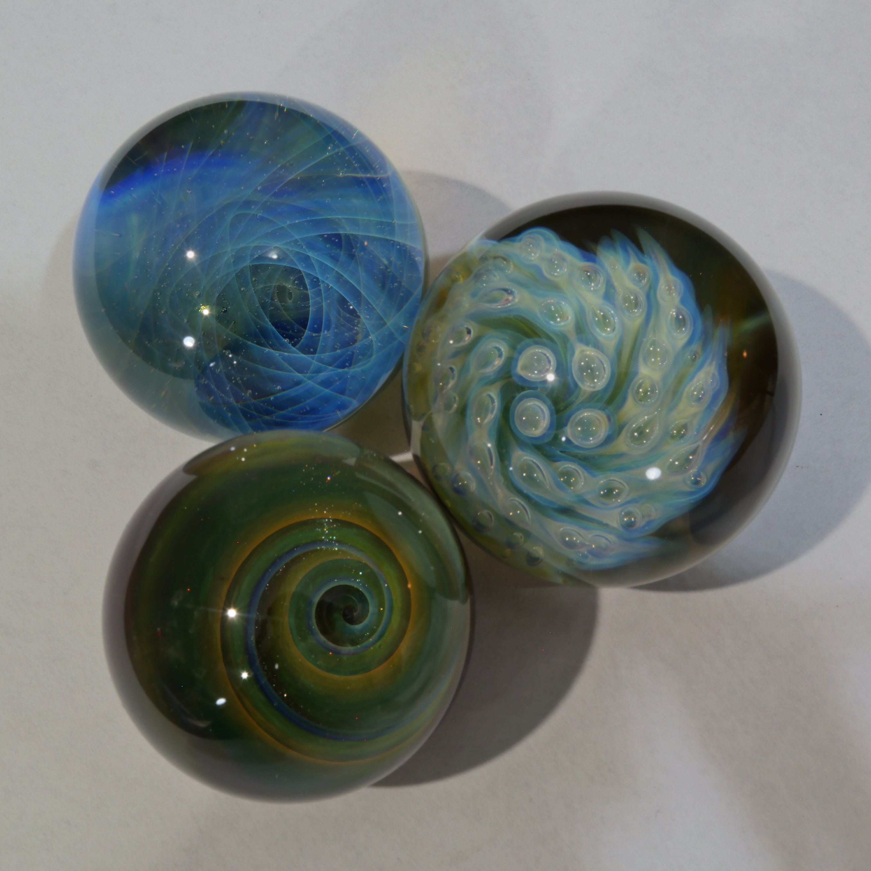 36-40 MM Hand Made Glass Marbles Vortex Implosion Chaos Lamp work Art ...
