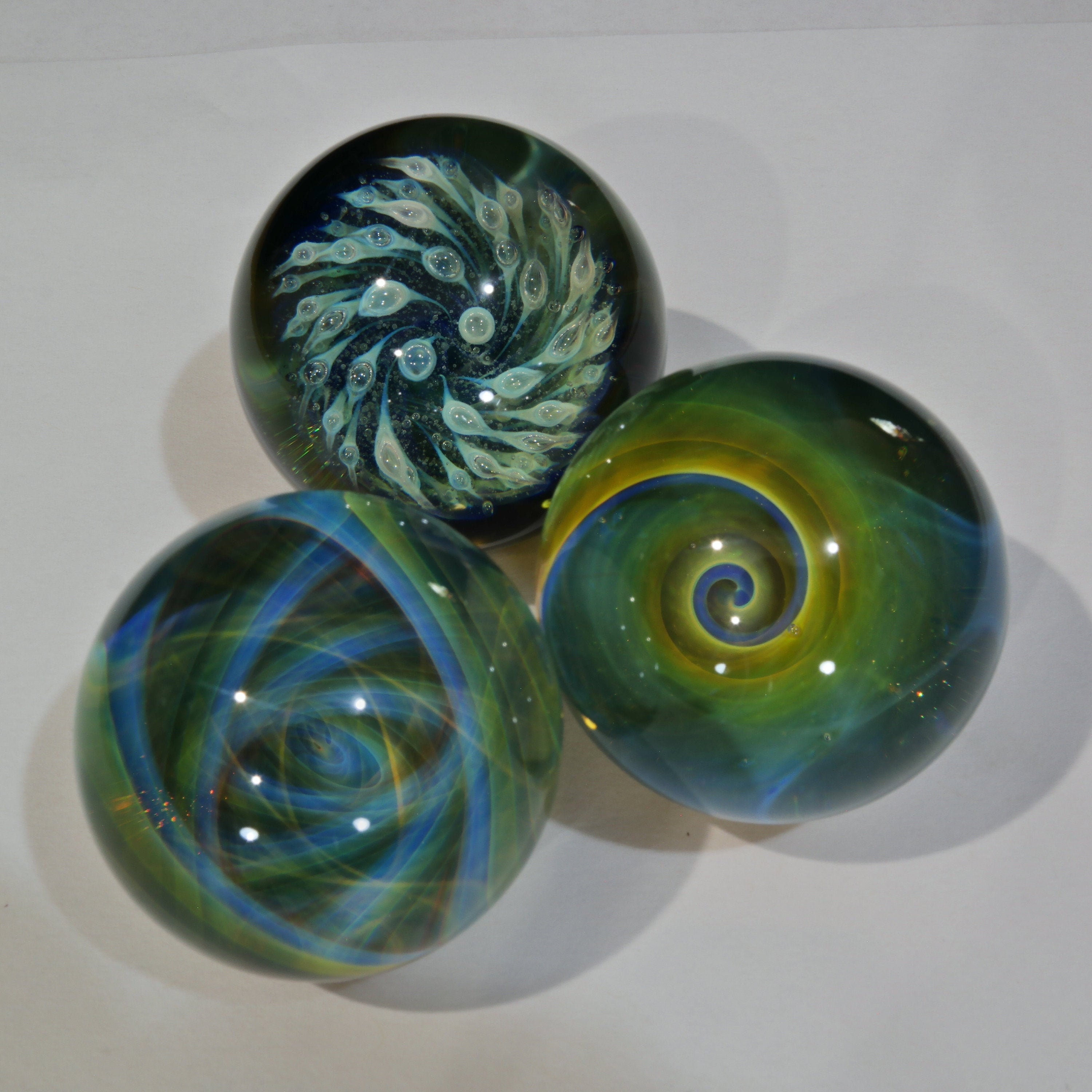 36-40 MM Hand Made Glass Marbles Vortex Implosion Chaos Lamp work Art ...