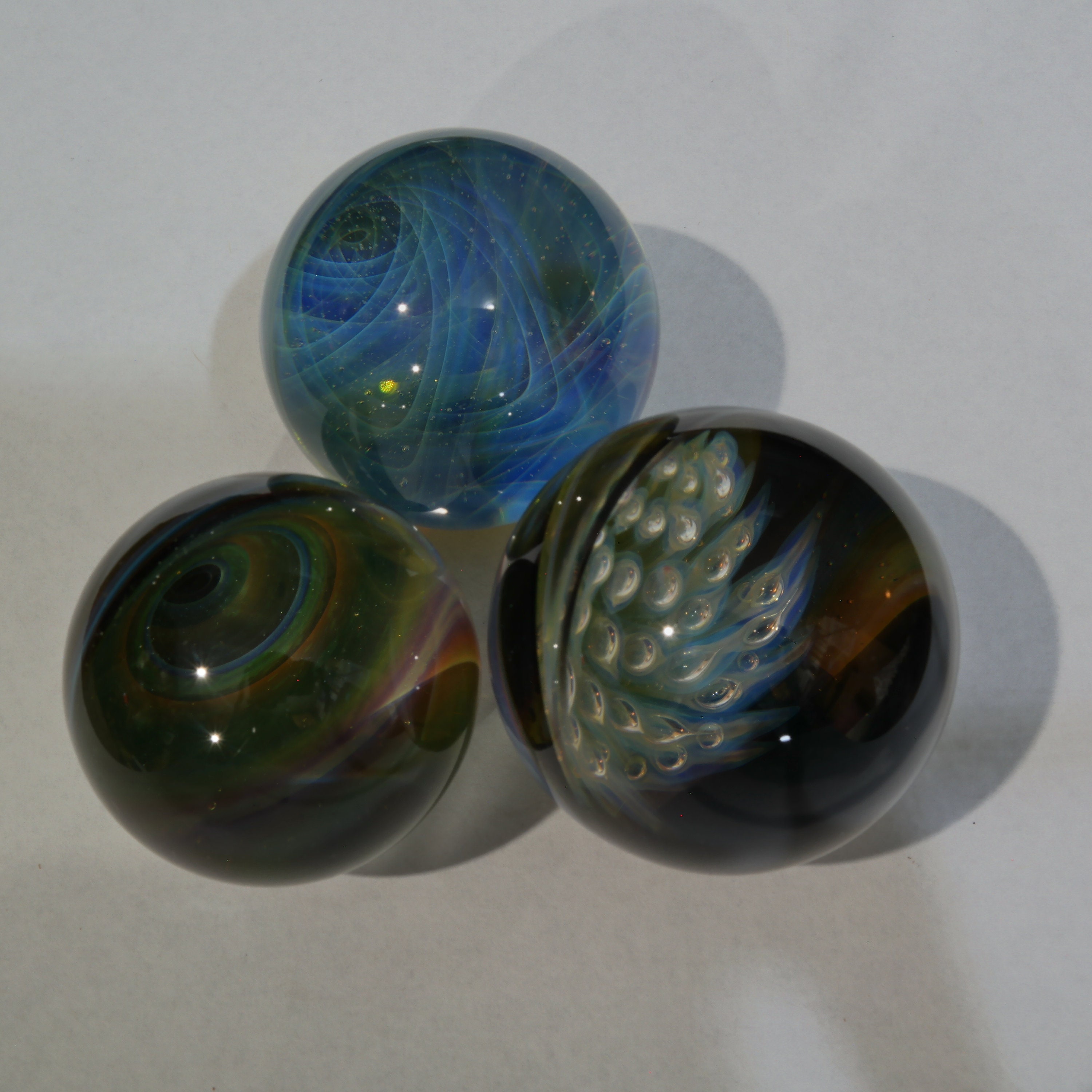 36-40 MM Hand Made Glass Marbles Vortex Implosion Chaos Lamp work Art ...