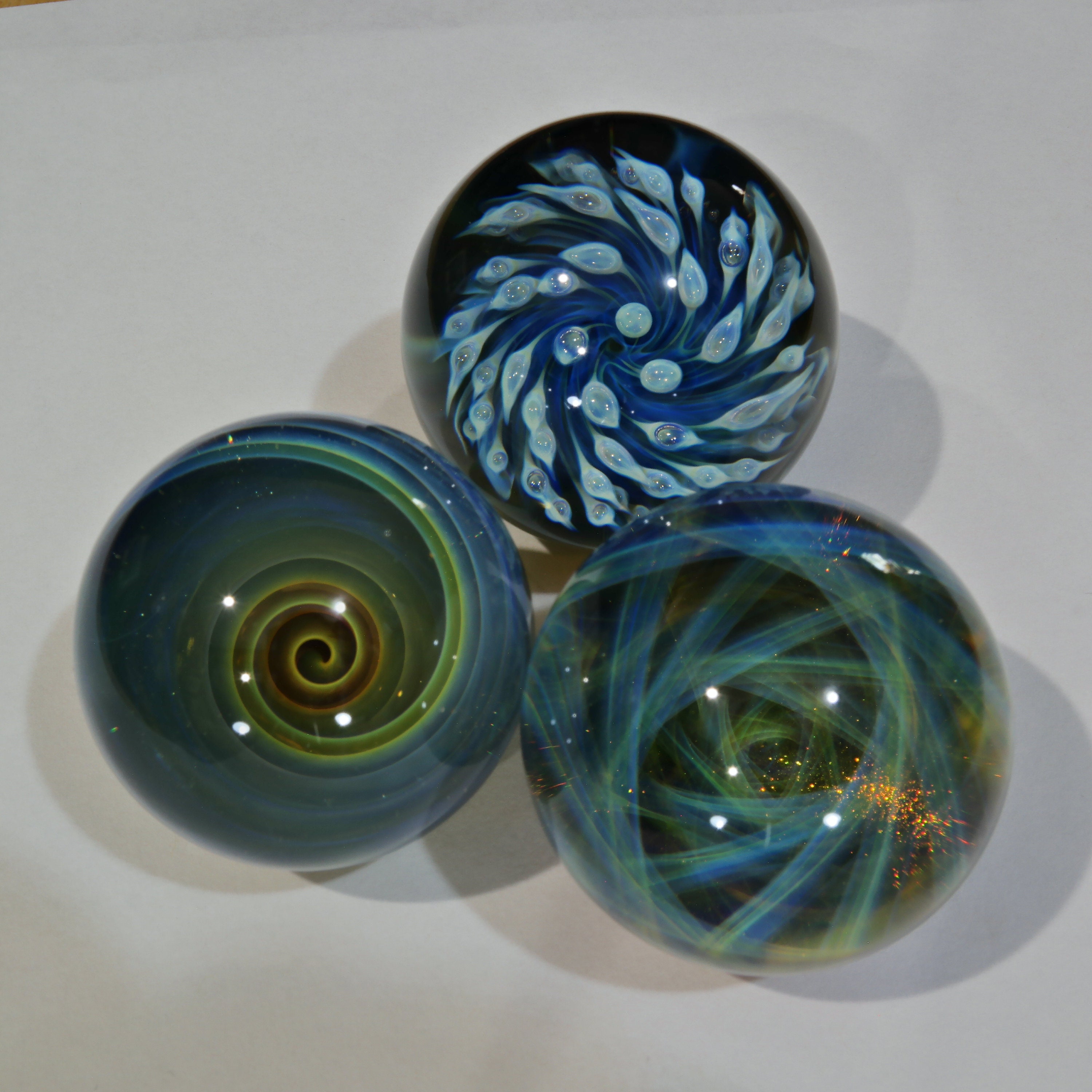 36-40 MM Hand Made Glass Marbles Vortex Implosion Chaos Lamp work Art ...