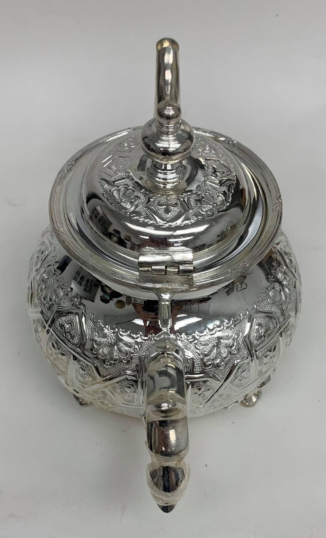 High Quality Authentic Handmade Silverplated Moroccan Copper Teapot ...