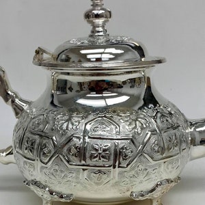 High Quality Authentic Handmade Silverplated Moroccan Copper Teapot ...