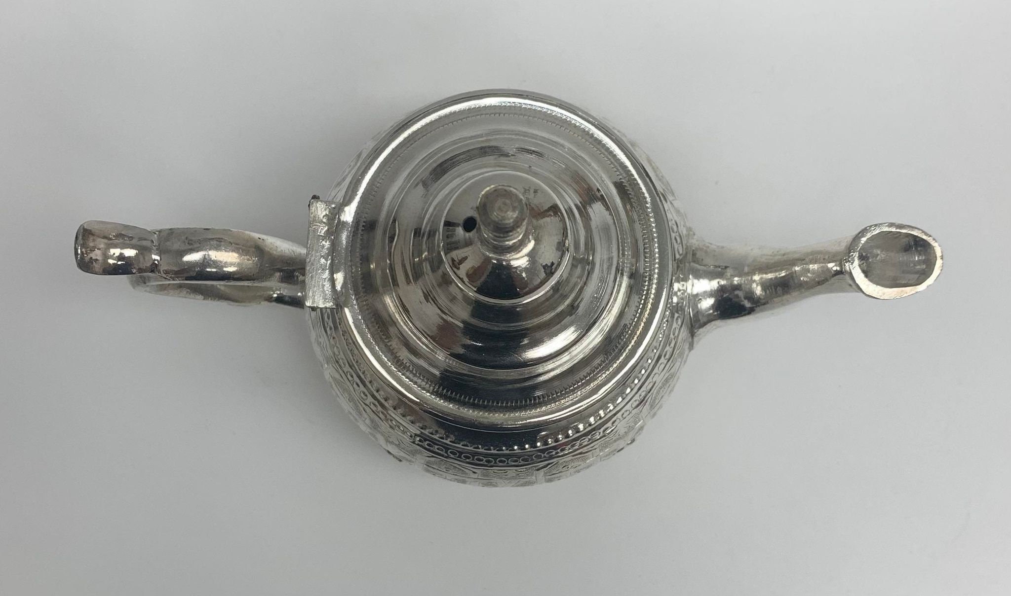 Handmade Vintage Silverplated Moroccan Copper Teapot | Authentic ...