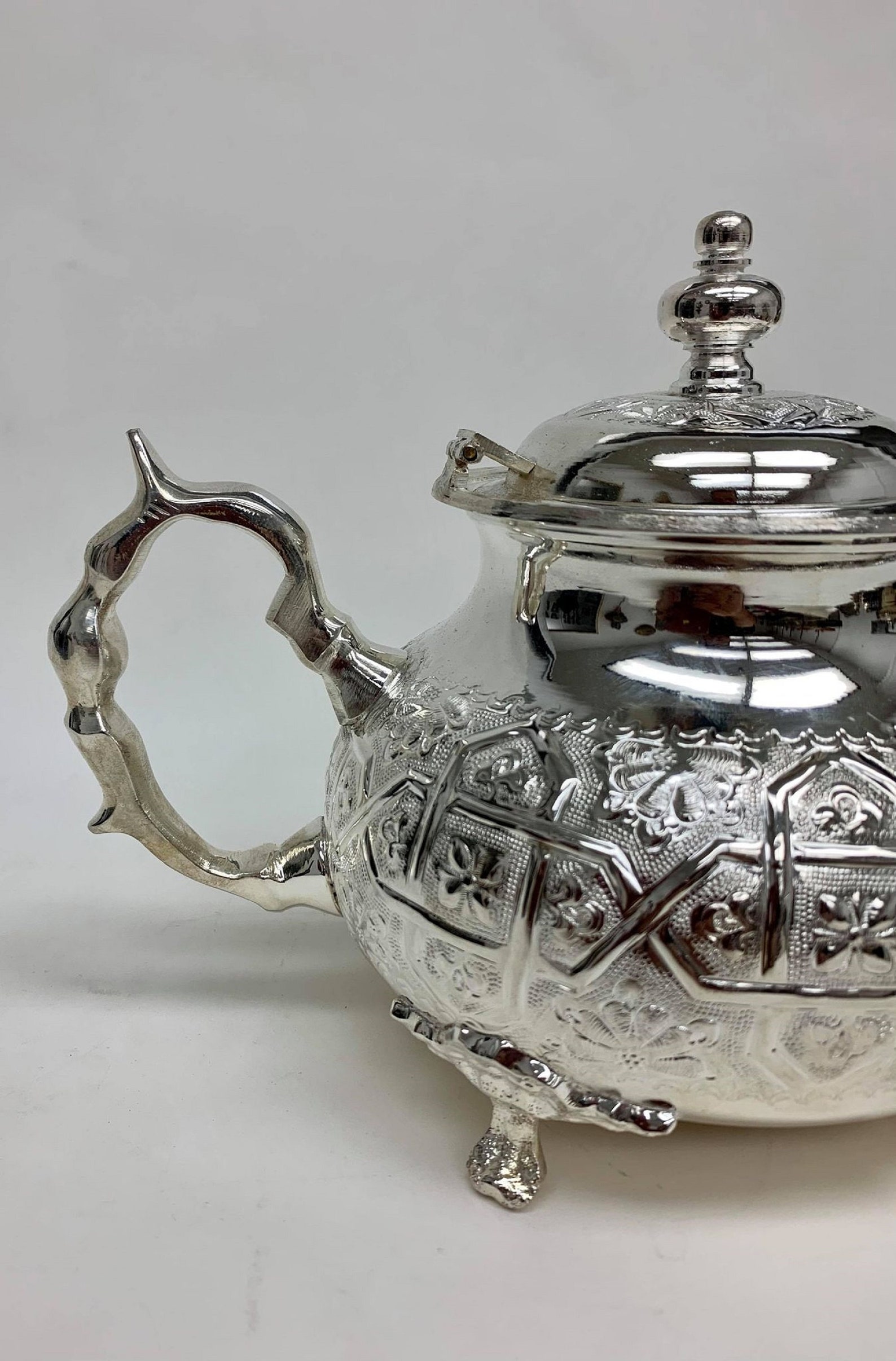 High Quality Authentic Handmade Silverplated Moroccan Copper Teapot ...