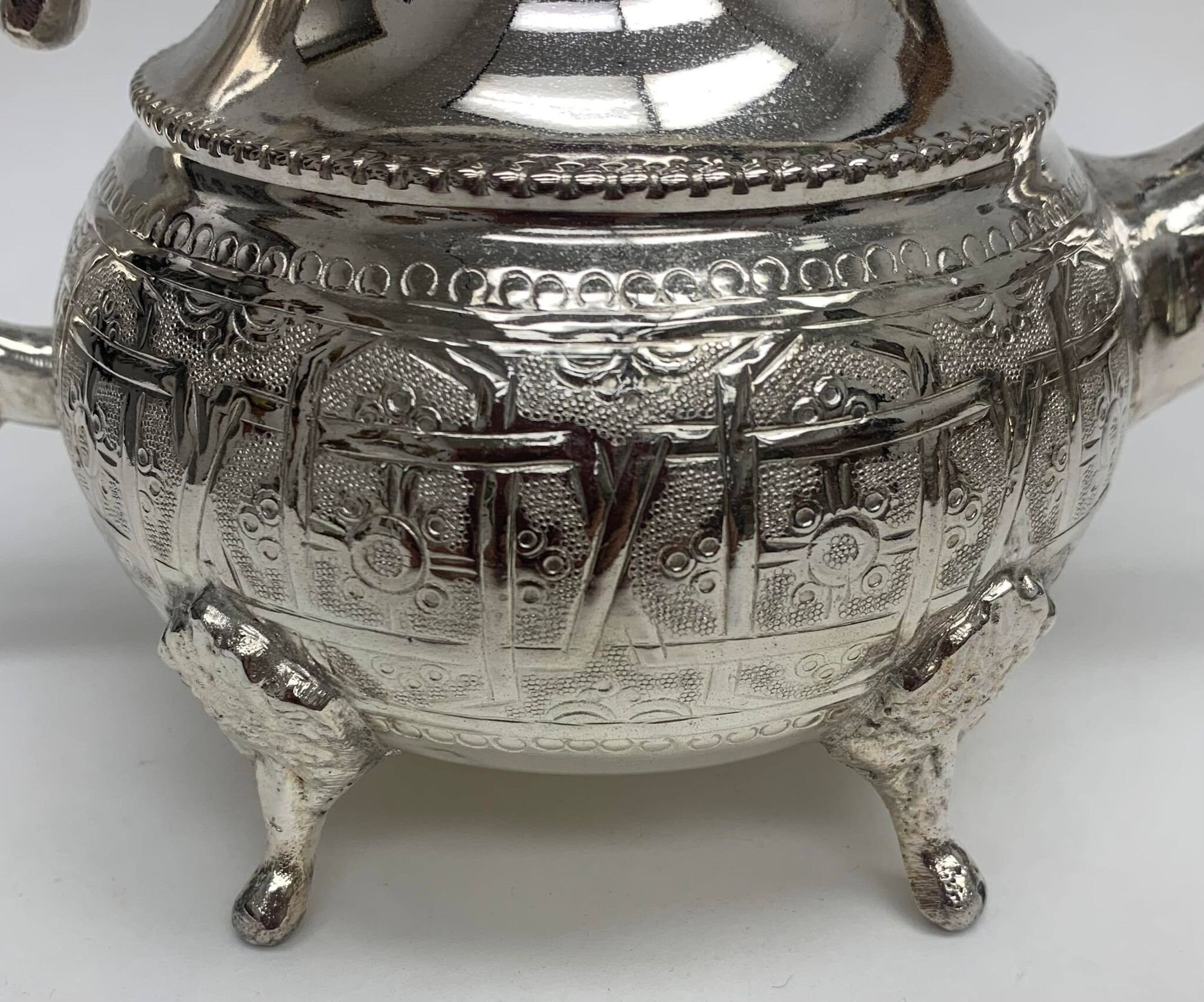 Handmade Vintage Silverplated Moroccan Copper Teapot | Authentic ...