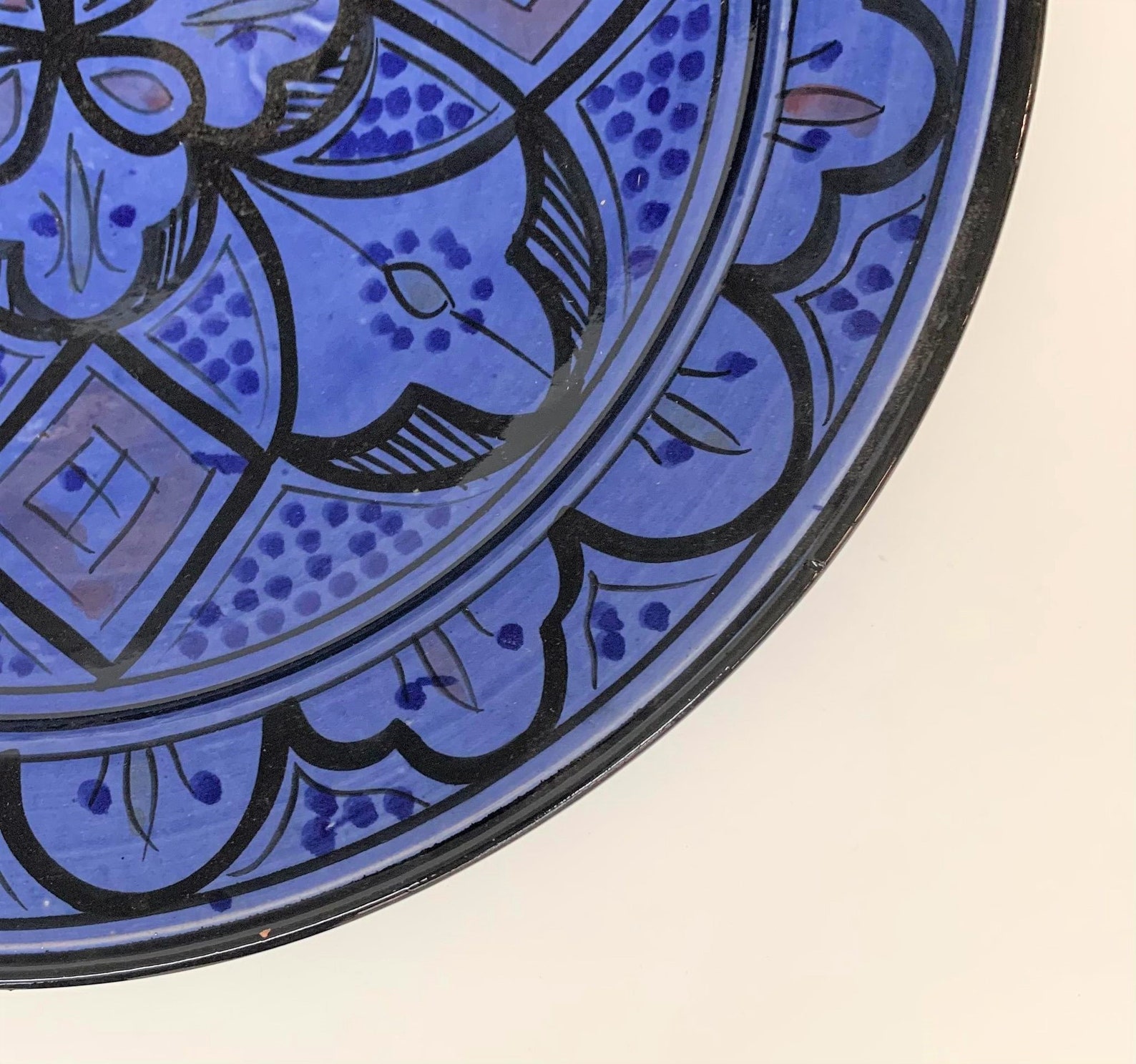 14" Moroccan Large Handmade Ceramic Plate, Handpainted Wall Decoration ...