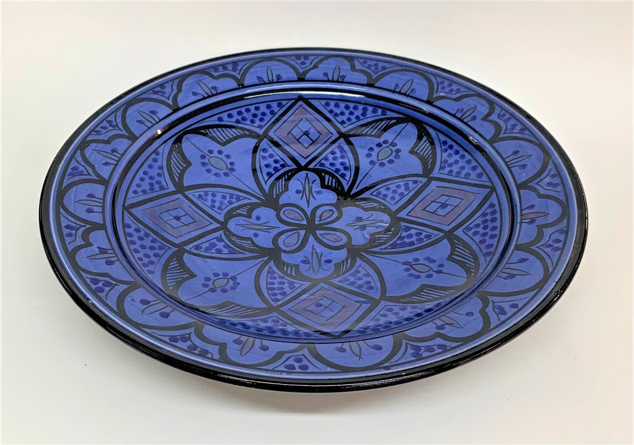 14" Moroccan Large Handmade Ceramic Plate, Handpainted Wall Decoration ...