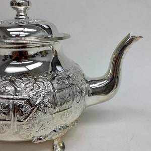 High Quality Authentic Handmade Silverplated Moroccan Copper Teapot ...