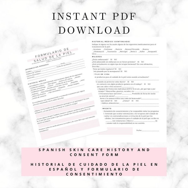 Spanish Consent Form - Etsy