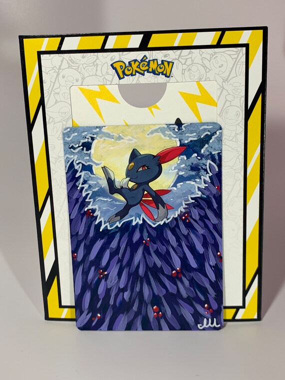 Hand Painted Pokémon Card Sneasel - Etsy