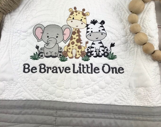 Heirloom Baby Quilt-baby Quilt-safari Theme Baby Quilt-safari Baby ...