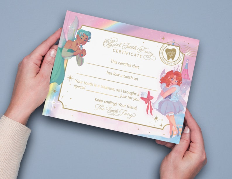 Official Tooth Fairy Lost Tooth Certificates - Etsy