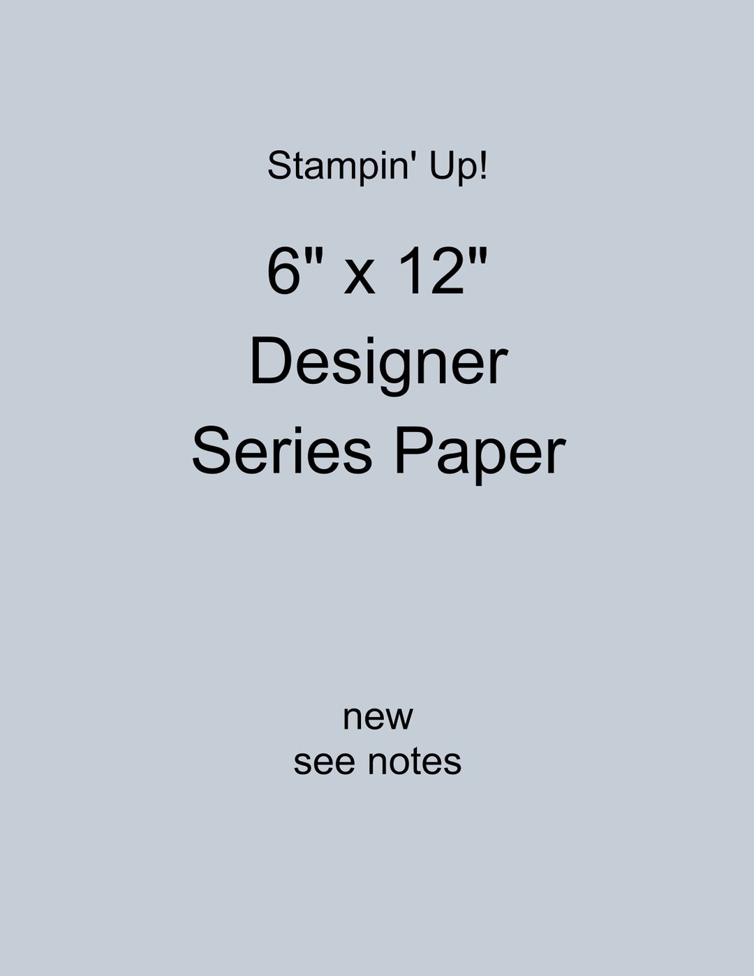 Stampin up 6x12 Designer Series Paper Specialty DSP Your Choice NEW - Etsy