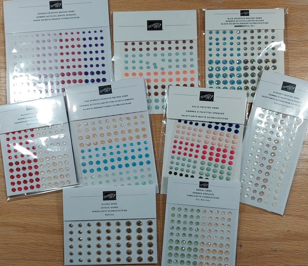 Stampin up Gems Adhesive Backed Your Choice of Design Color Shape - Etsy