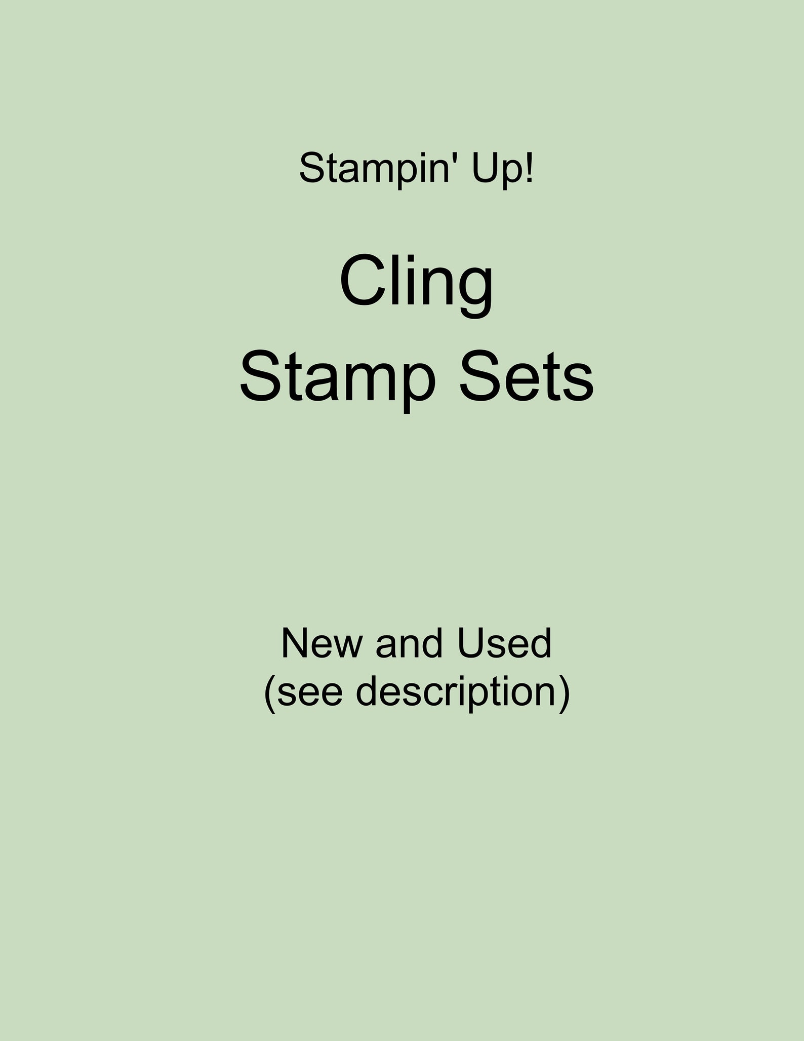 Stampin up Cling Stamp Sets New and Gently Used See Notes - Etsy
