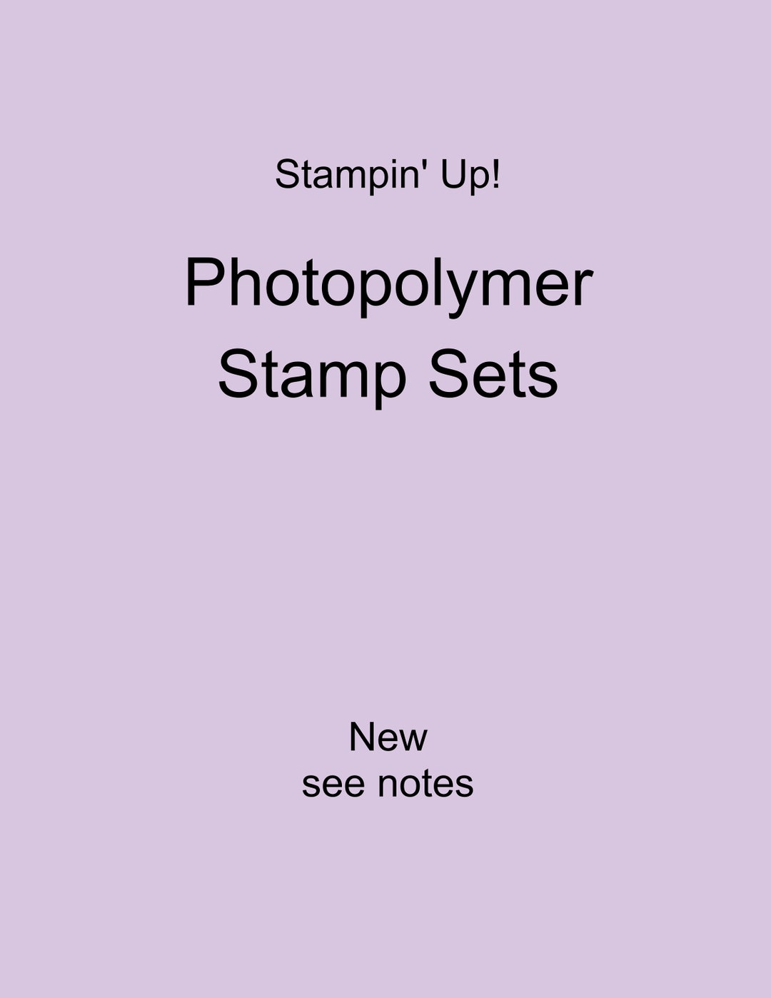 Stampin up Photopolymer Stamp Sets NEW Your Choice - Etsy