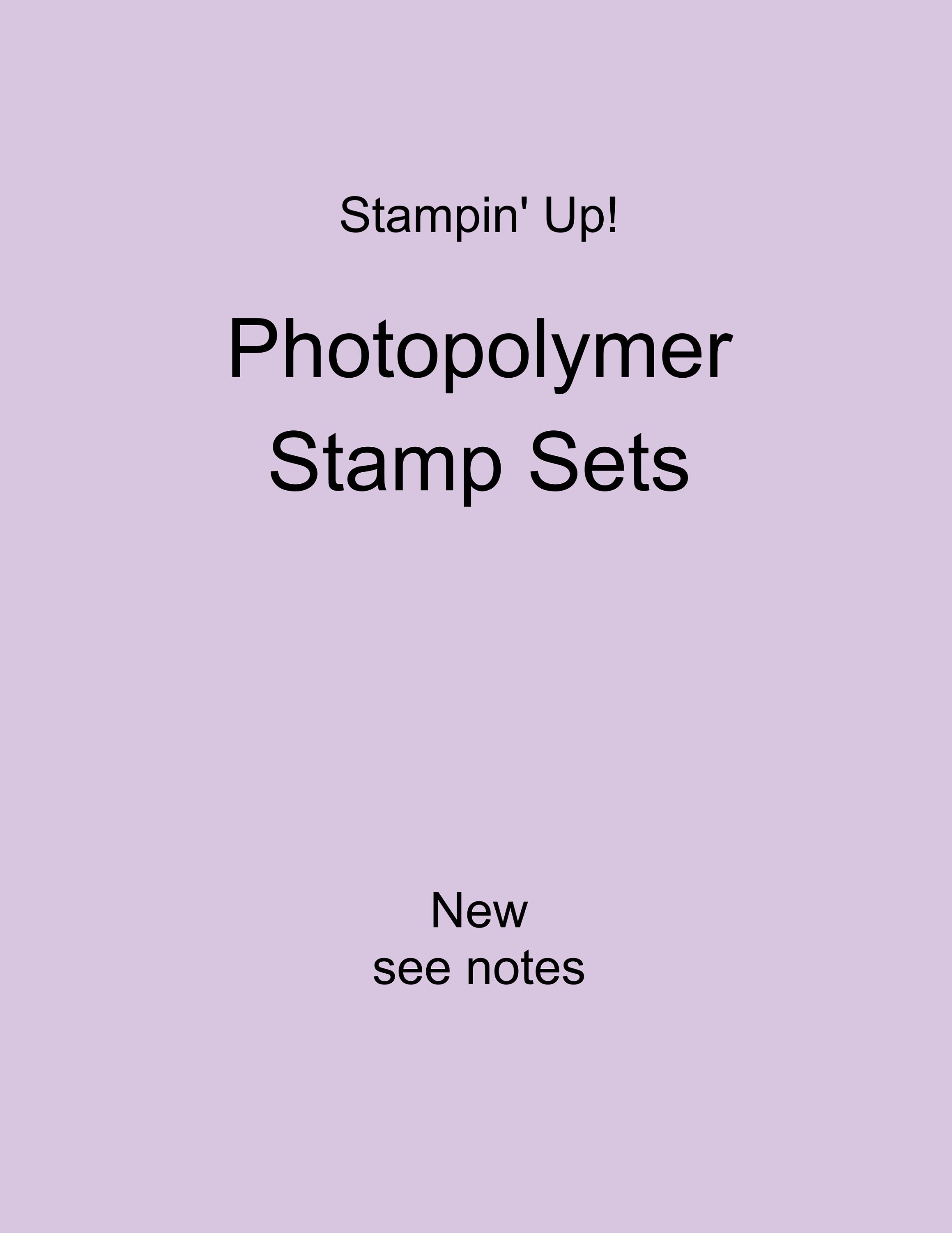Stampin up Photopolymer Stamp Sets NEW Your Choice - Etsy