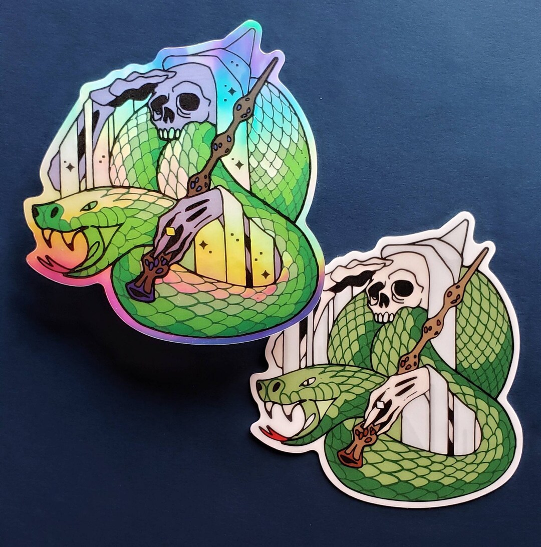 Serpent and Skull Sticker - Etsy