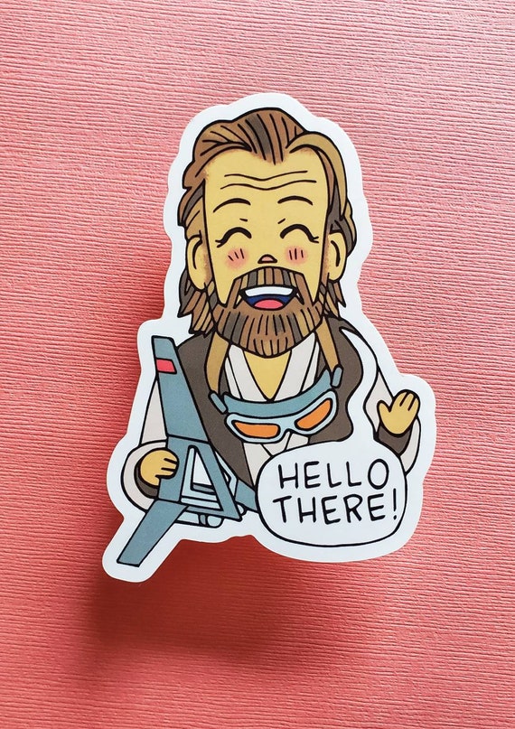 Hello There Obi-wan TV Meme Sticker - Etsy