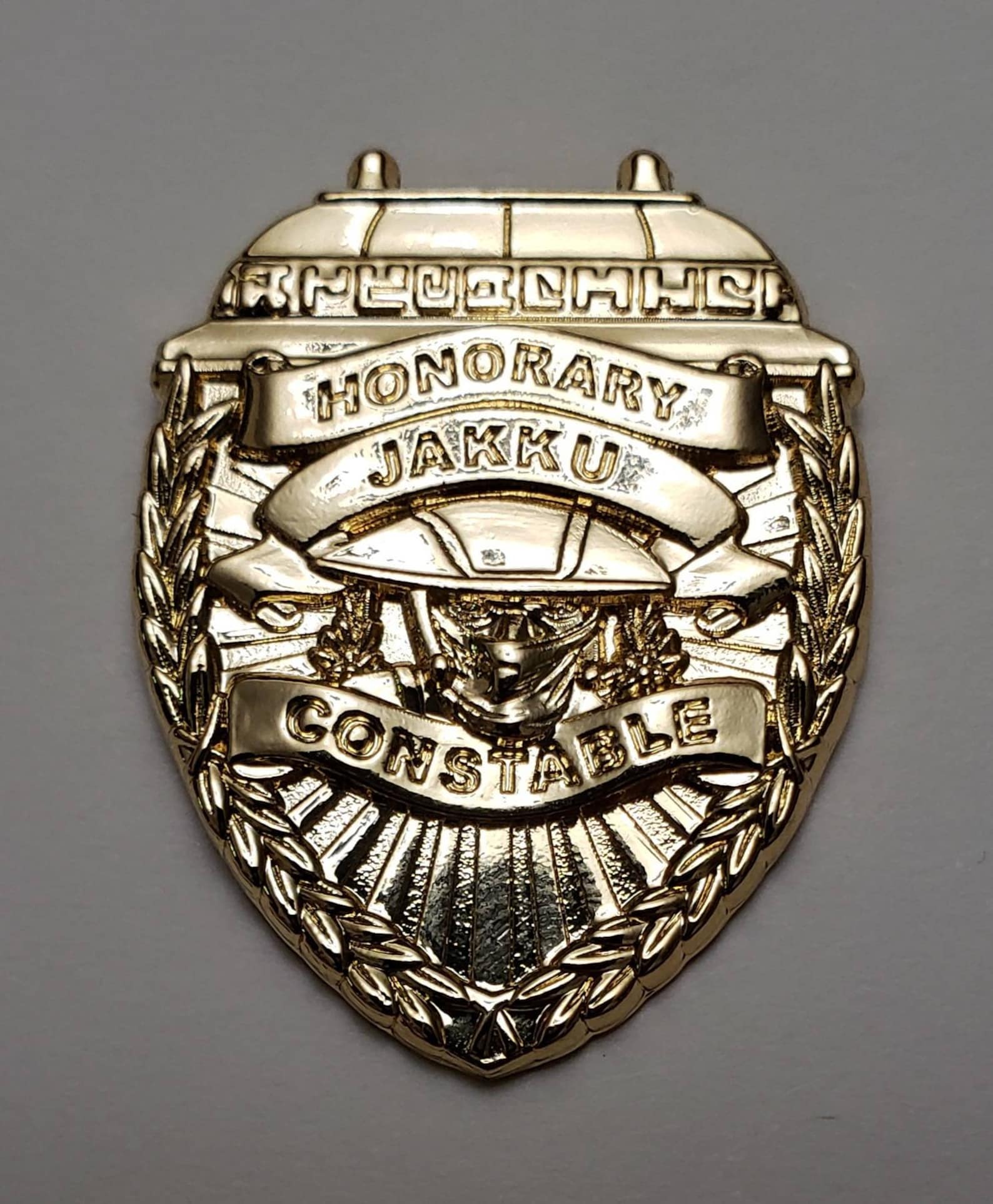 Honorary Constable Zuvio Brass Badge Pin - Etsy