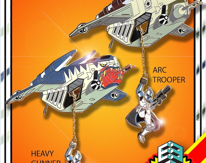 Republic Gunship Dangle Pin Set - Etsy