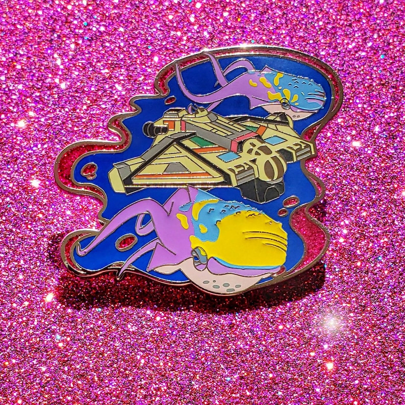 Ghost With Purrgil Enamel Pin - Etsy