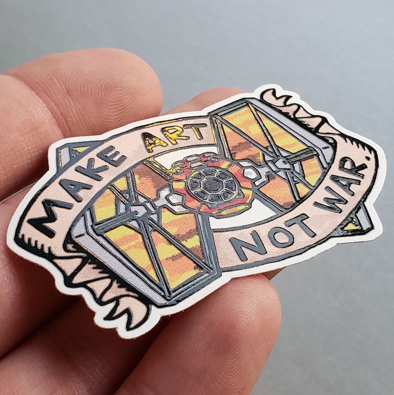 Make Art Not War Sticker - Etsy