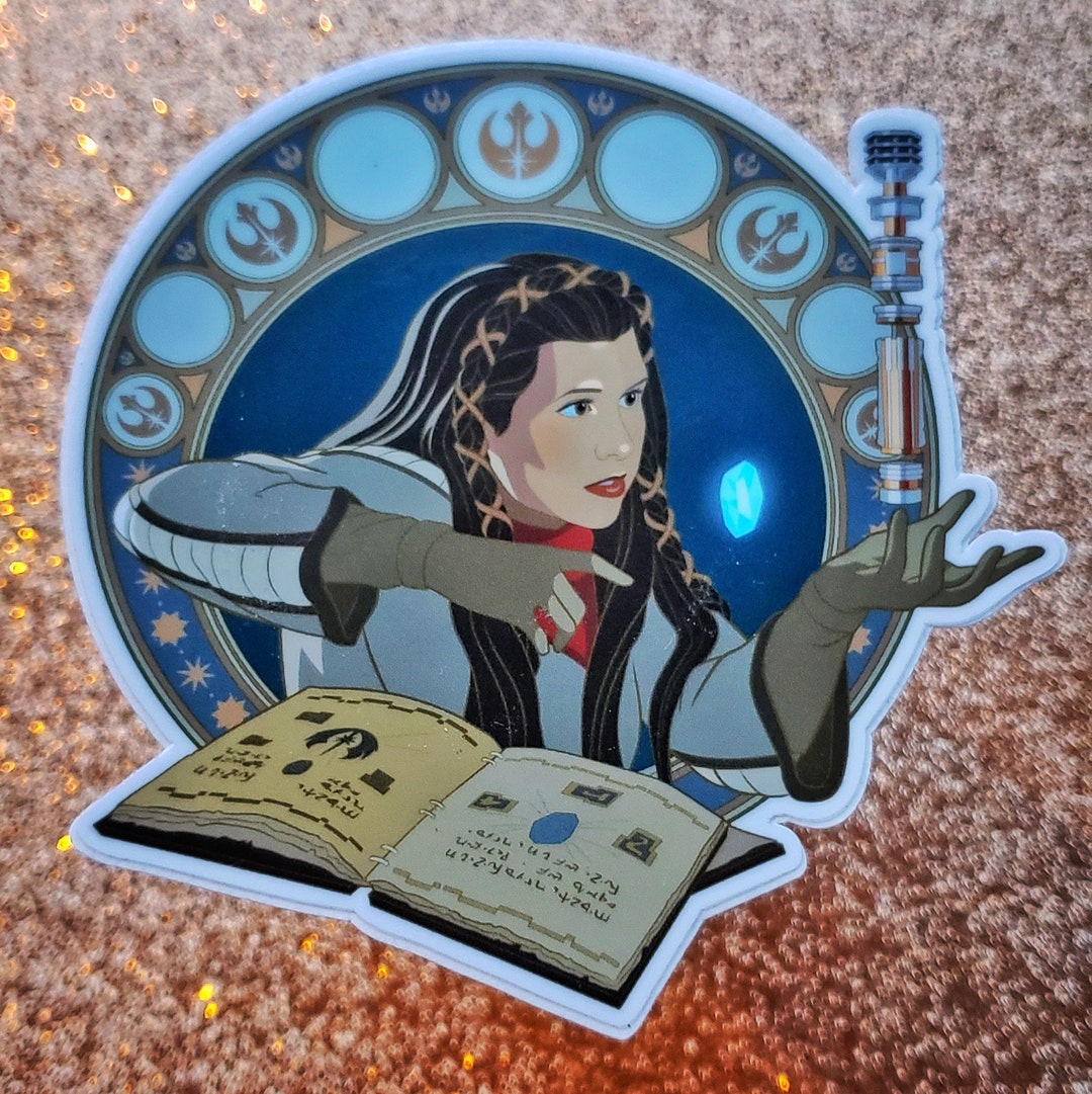 Leia Lightsaber Sticker - Etsy