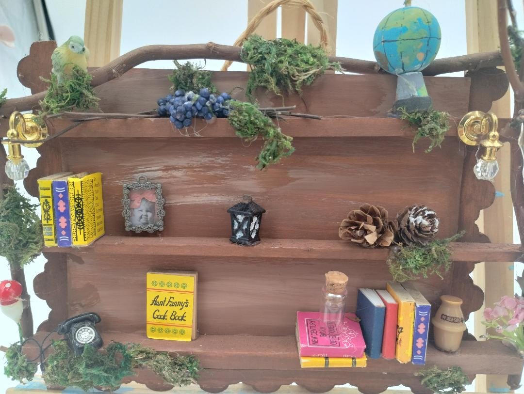 Mini Bookshelf, Hoe Decor, Mini Wall Hanging, Gifts - Etsy