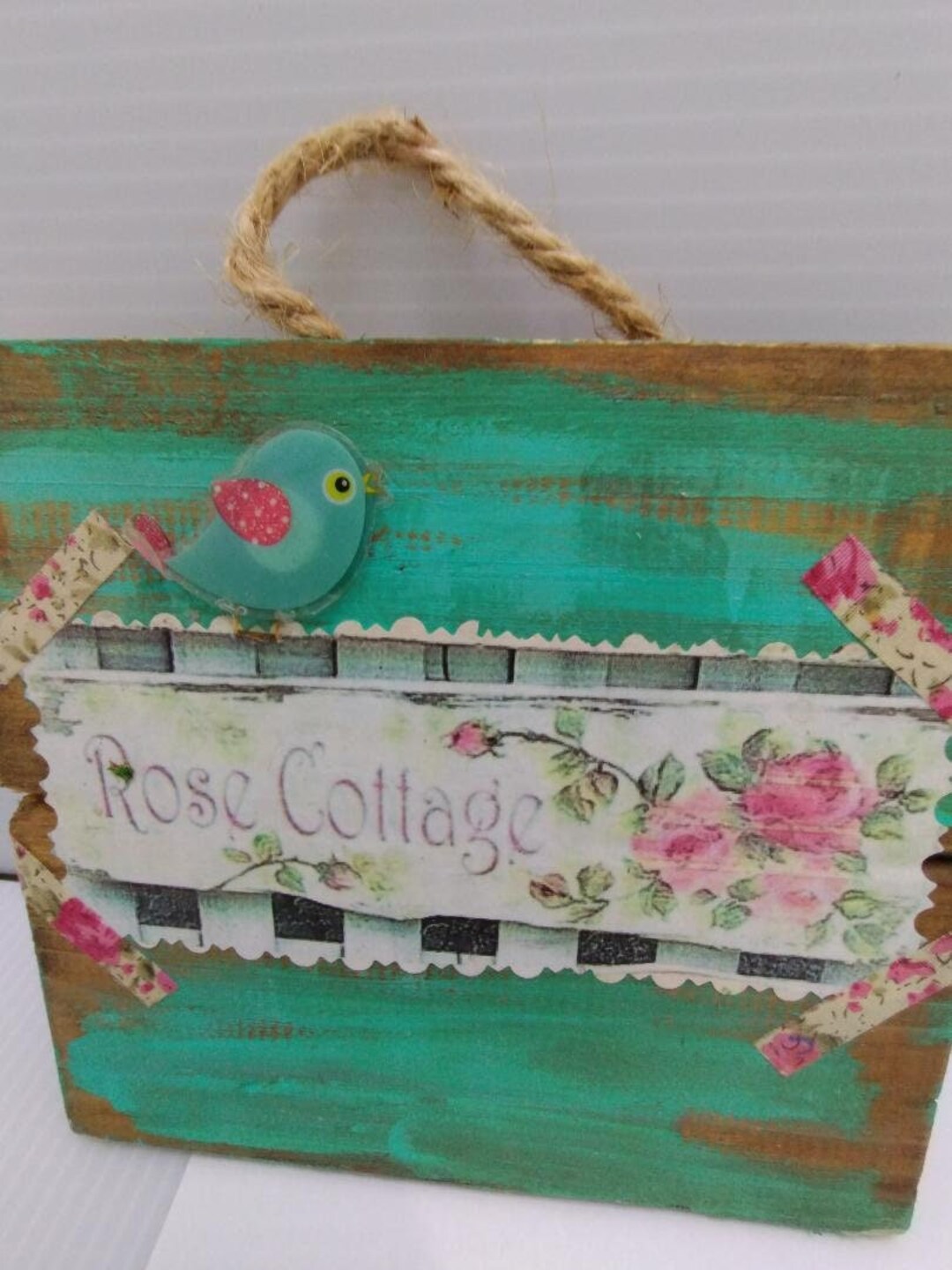 Rose Cottage Plaque - Etsy