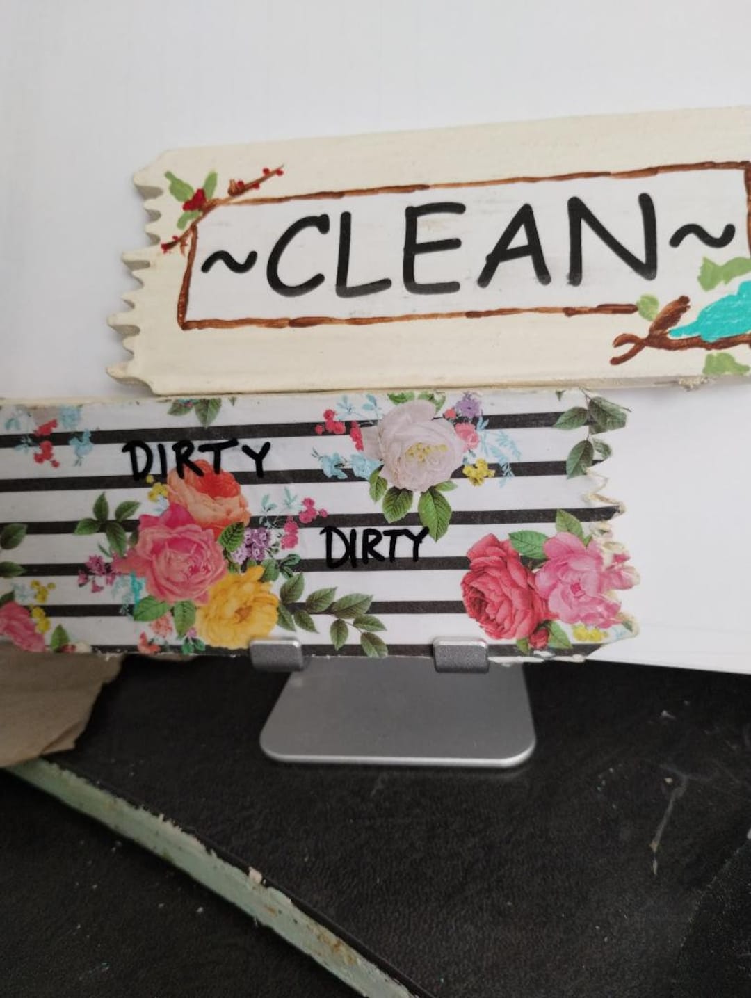 Dishwasher Signs With Magnet Dirty/clean - Etsy