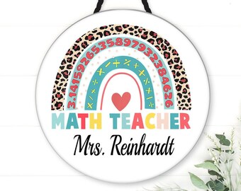 Teacher Math Door Sign - Etsy