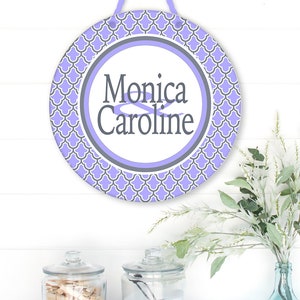 Purple and Gray Personalized Room Sign. Dorm Room Roommate - Etsy