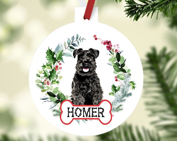 Schnauzer Ornament, Miniature Schnauzer Gifts, Black Schnauzer Ornament ...