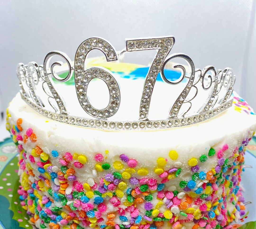 67th Birthday Tiara, Birthday Headband, 67 Birthday Party Tiara, 67th ...