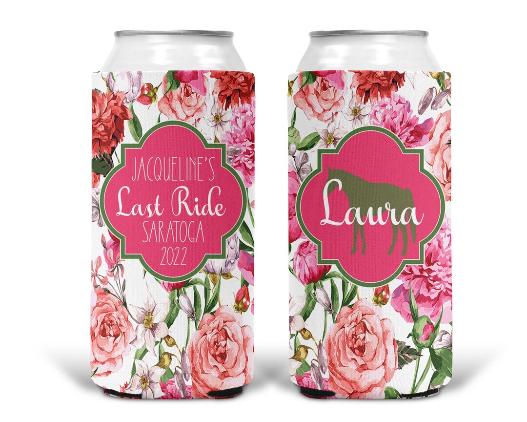 Floral Party Favors. Derby Bachelorette or Birthday Party Can Coolers ...