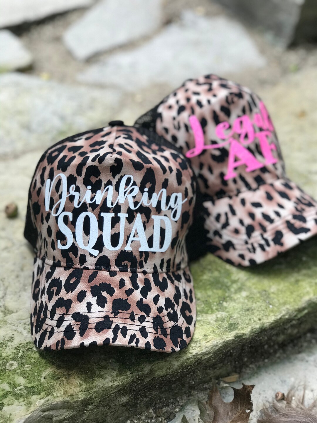 Leopard Trucker Hat Birthday Trucker Hat Bachelorette Party Hat Leopard ...