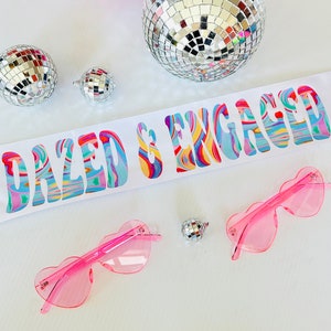 70s Party 4 Satin Sash. Dancing Queen Sash. Disco Bachelorette Sash ...