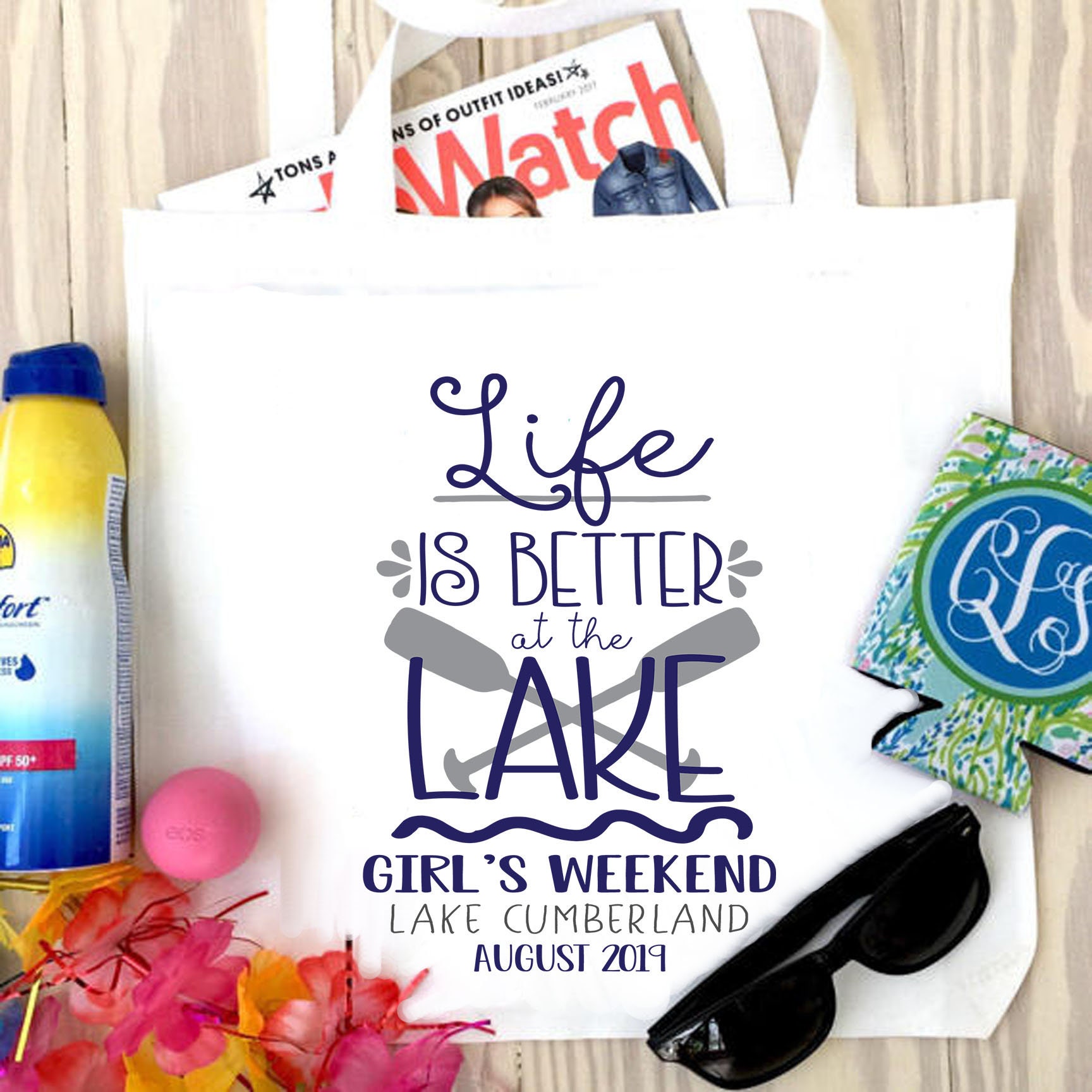 Lake Life Tote Bag. River Bachelorette or Girls Weekend Tote Bag ...