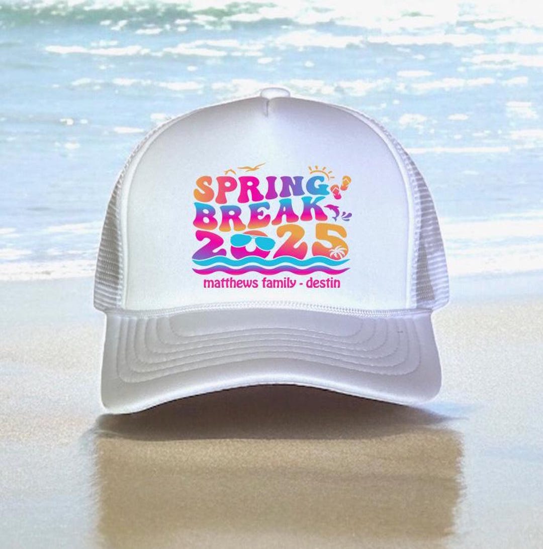 Spring Break Trucker Hats | Beach Party Hat | Beach Bachelorette or ...