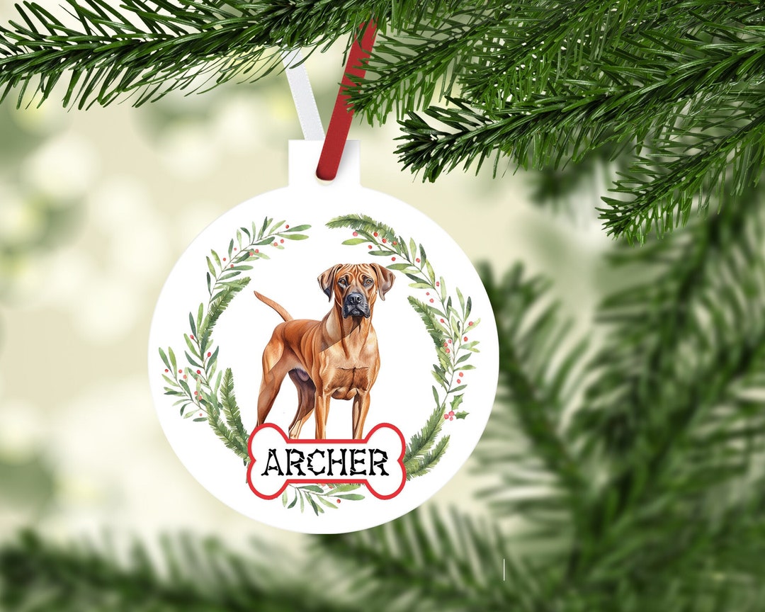 Rhodesian Ridgeback Dog Ornaments. Personalized Rhodesian Ridgeback Dog ...