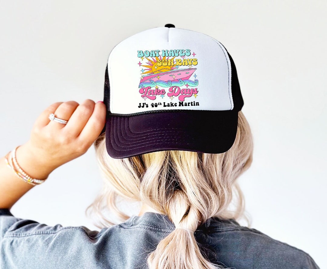 Lake Trucker Hat Lake Bachelorette Party Hats Birthday Party Hat Custom ...