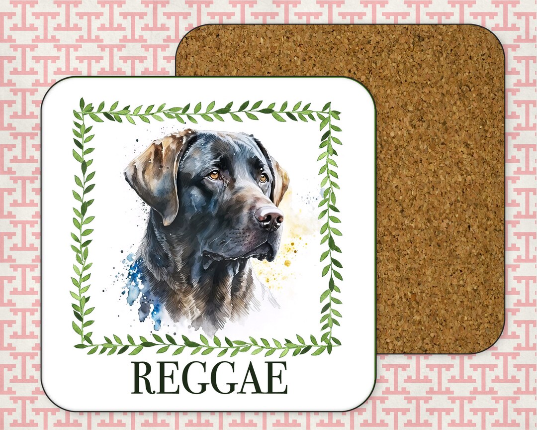 Black Lab Coasters. Custom Black Lab Gifts! Personalized Black Labrador ...