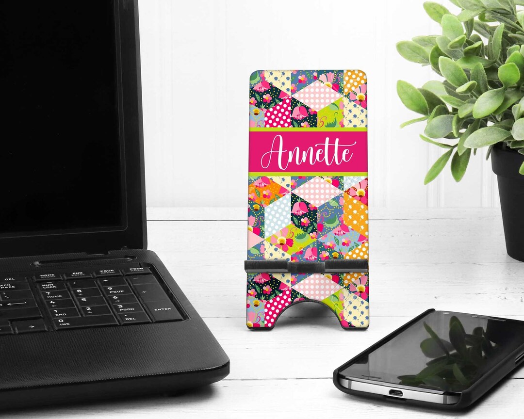 Quilt Phone Stand. Custom Quilter Themed Gift. Quilting Party Favors ...