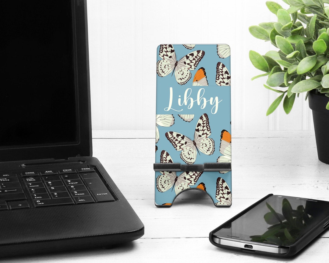 Butterfly Cell Phone Stand. Personalized Gift, Custom Butterfly Present ...