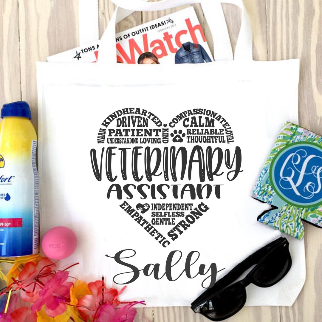 Veterinarian Tote Bag. Vet Tech Tote Bag. Personalized Vet Assistant ...