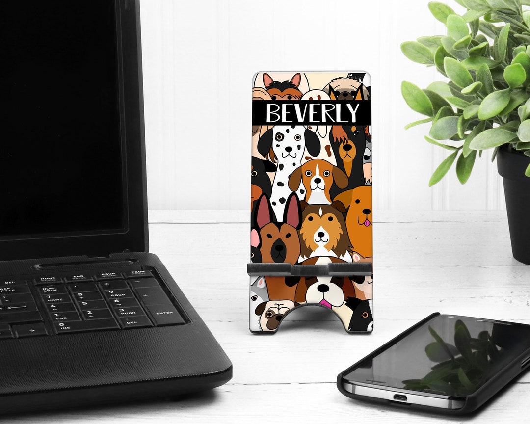 Dog Faces Cell Phone Stand. Dog Lover Cell Phone Stand. Dog Mother Gift ...