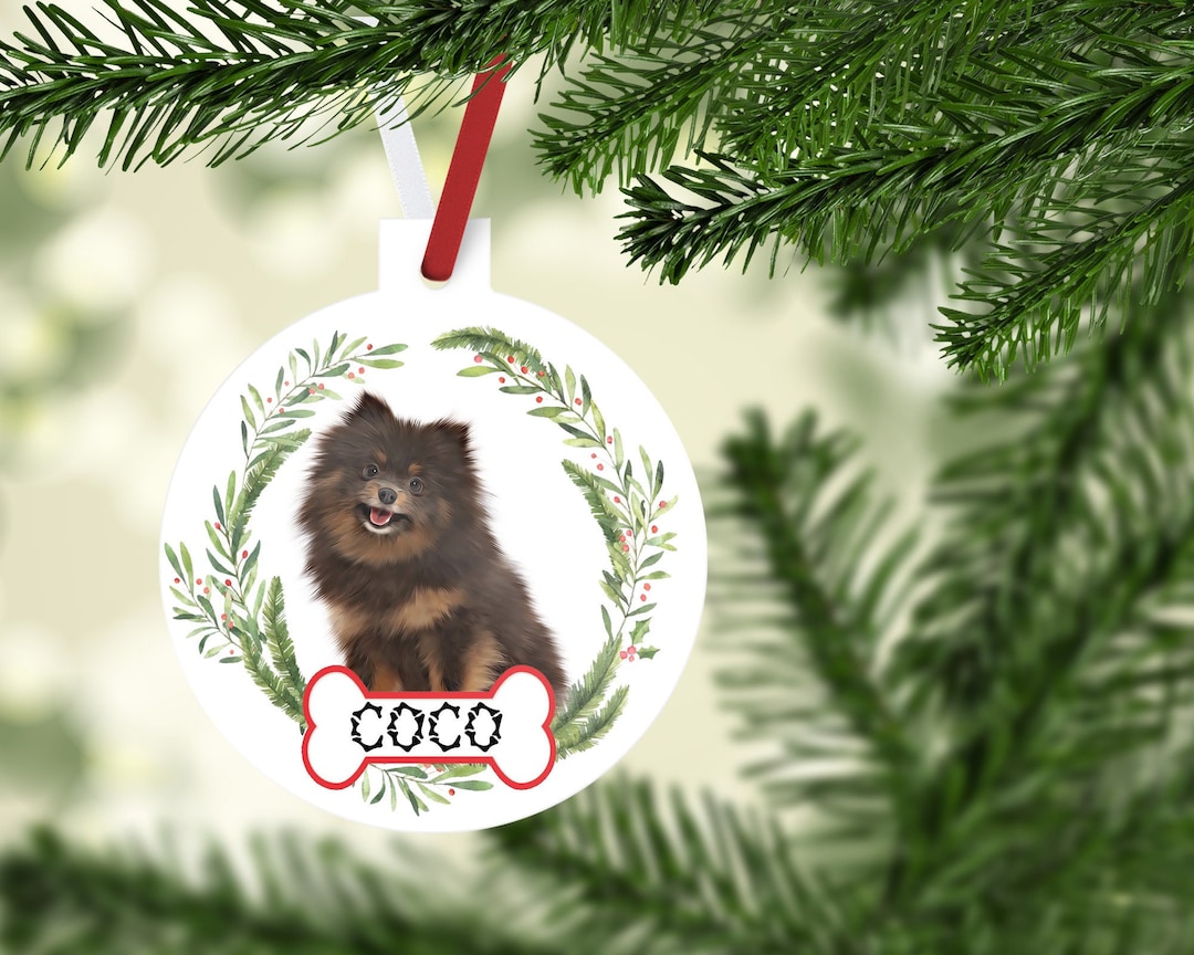 Pomeranian Dog Ornaments. Personalized Pomeranian Puppy Gift ...